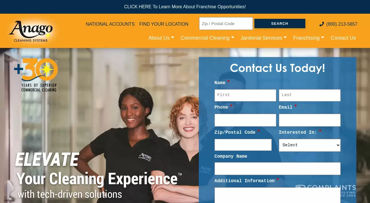 Anago Cleaning Systems: Reviews, Complaints, Customer Claims ...