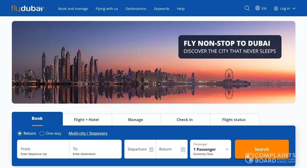 FlyDubai Customer Service Phone, Email, Address, Contacts | ComplaintsBoard