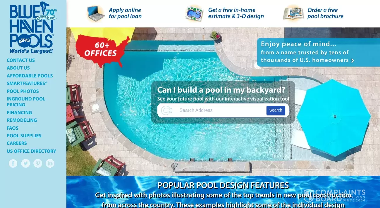 Blue Haven Pools & Spas / Blue Haven National Management Reviews ...