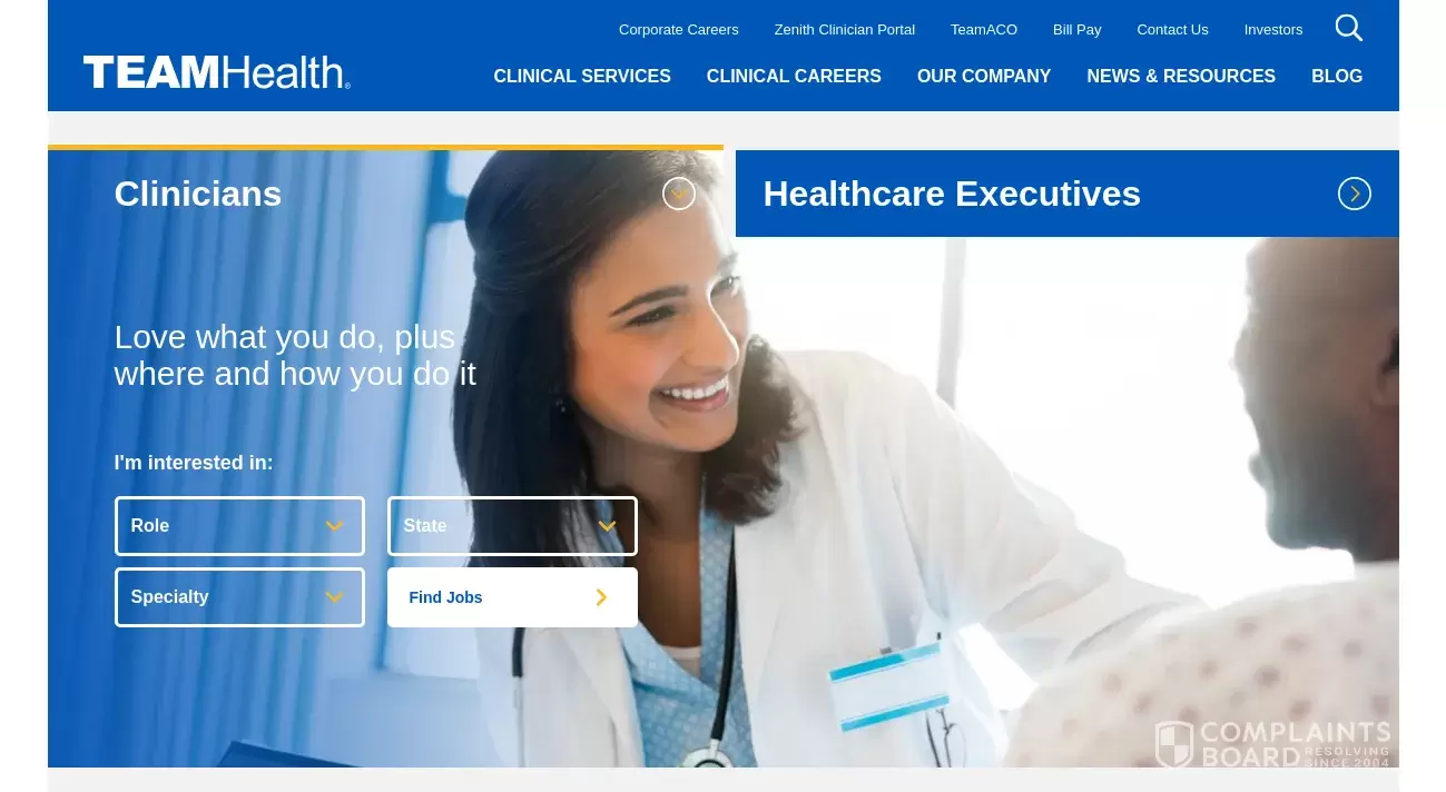 TeamHealth: Reviews, Complaints, Customer Claims | ComplaintsBoard