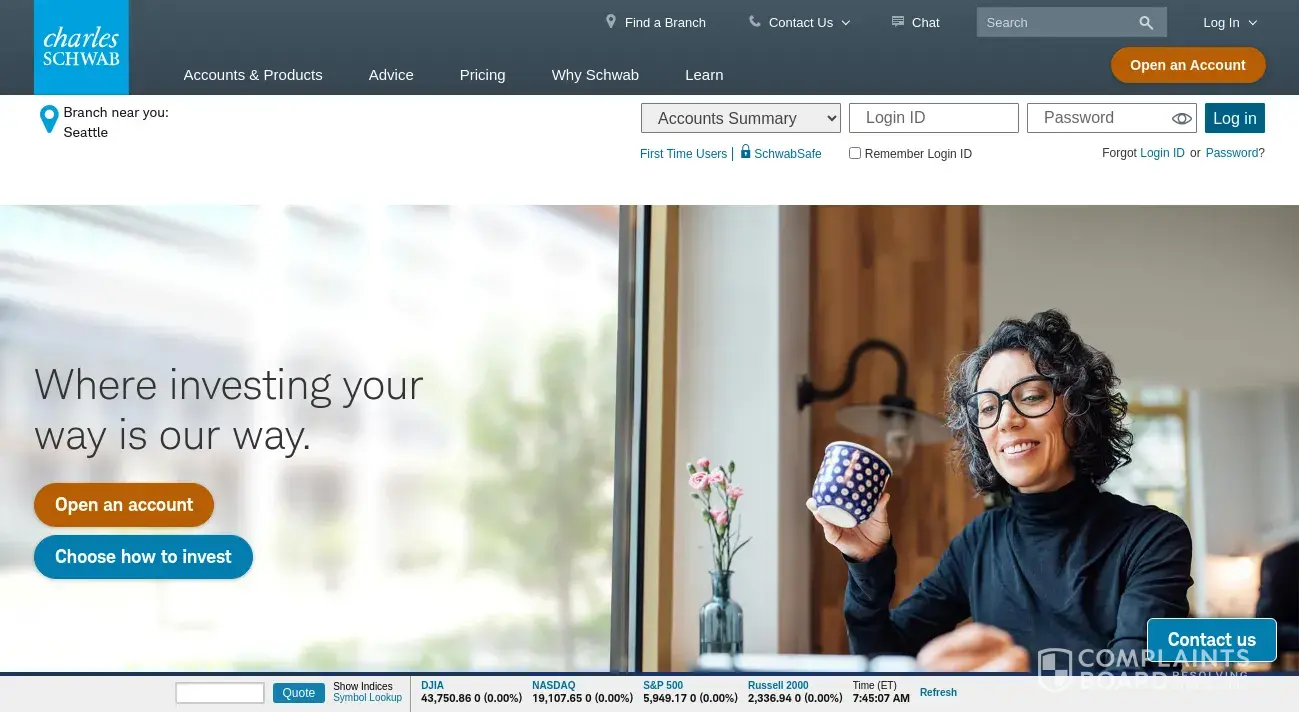 Charles Schwab & Co. Customer Service Phone, Email, Address, Contacts ...