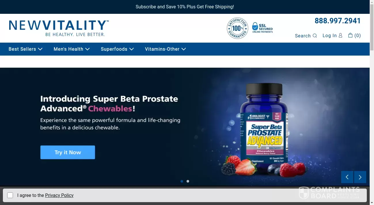 [Resolved] New Vitality Review: scam and lies - ComplaintsBoard.com