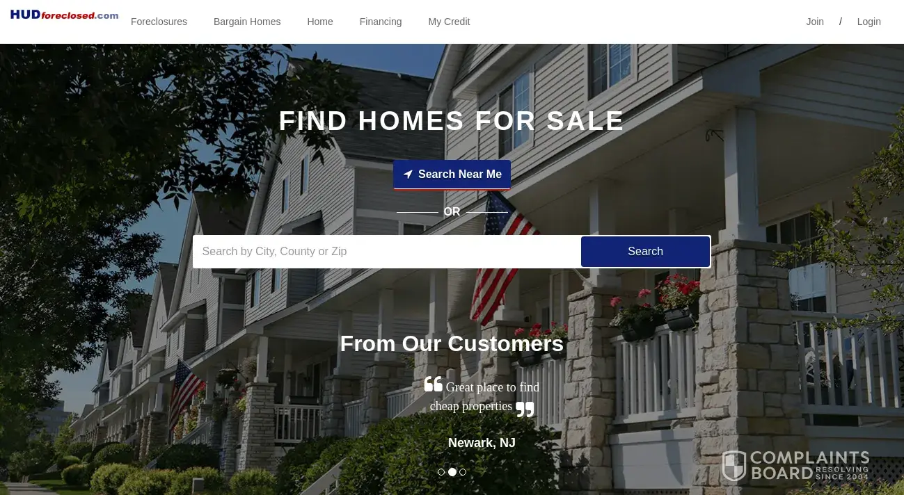 HUDforeclosed: Reviews, Complaints, Customer Claims | ComplaintsBoard