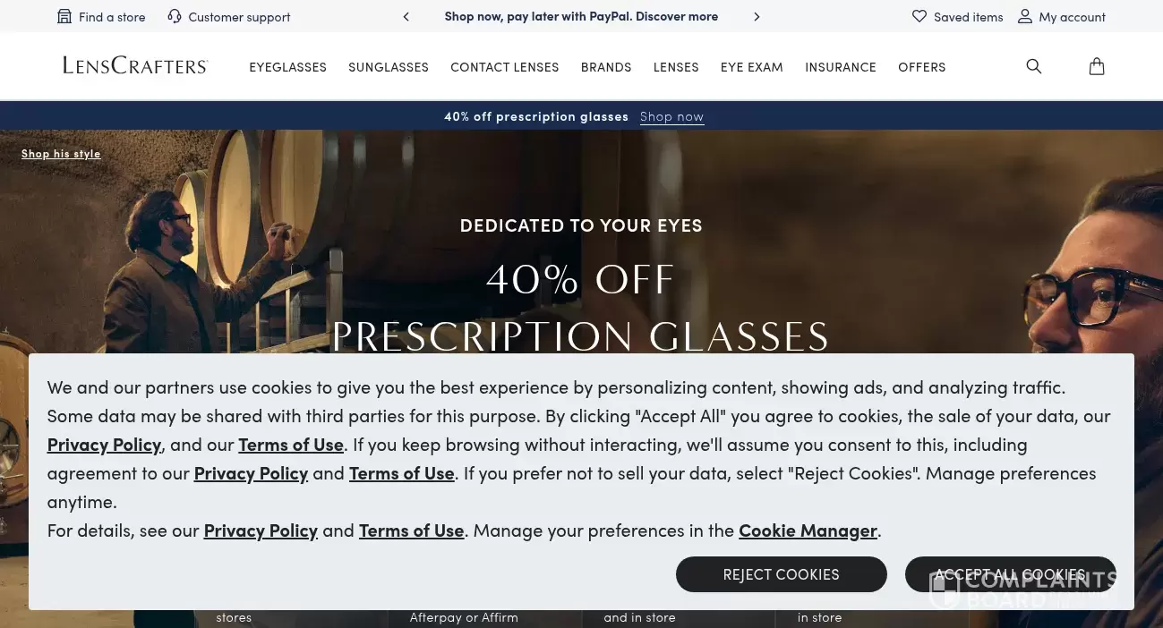 LensCrafters: Reviews, Complaints, Customer Claims | ComplaintsBoard