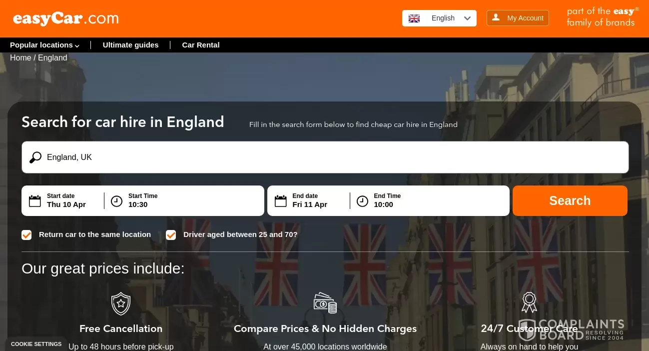 easyCar.com Review: Car rental - ComplaintsBoard.com
