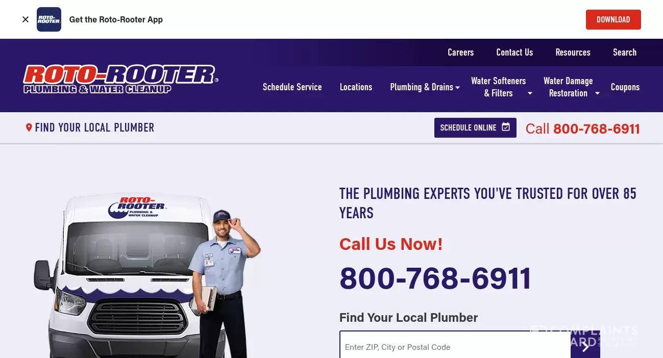 Roto-Rooter Group: Reviews, Complaints, Customer Claims | ComplaintsBoard