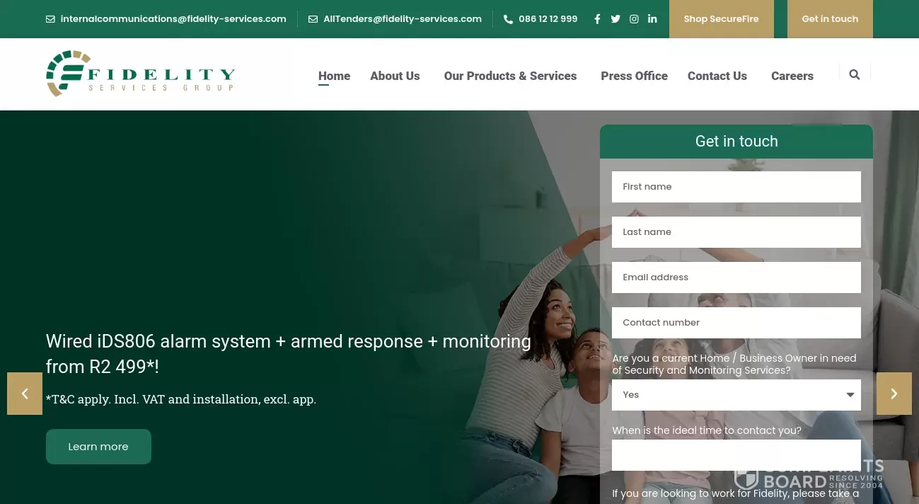 Fidelity Security Group Review: drive of vehicle - ComplaintsBoard.com