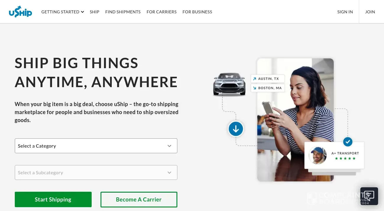 uShip: Reviews, Complaints, Customer Claims | ComplaintsBoard