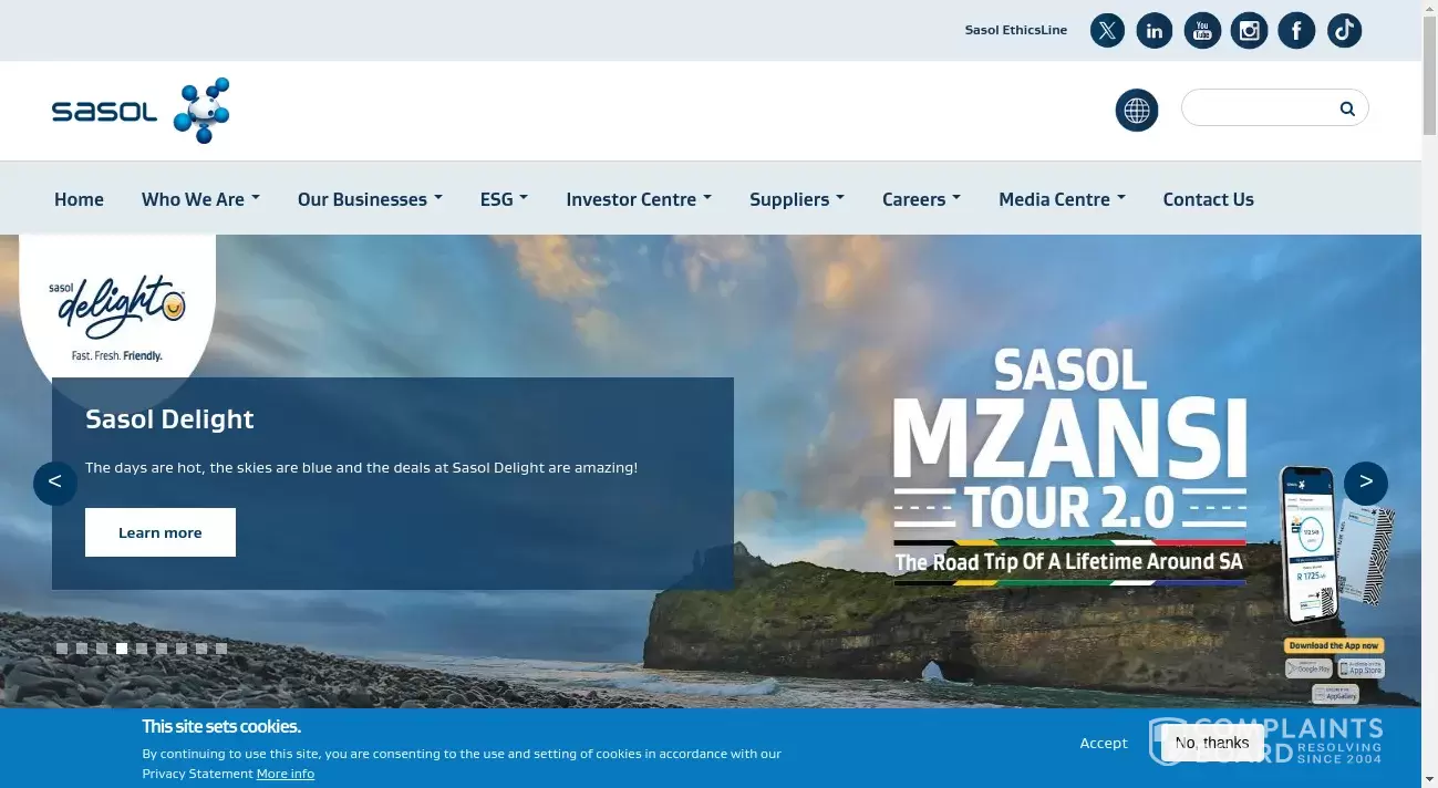 Sasol: Reviews, Complaints, Customer Claims | ComplaintsBoard