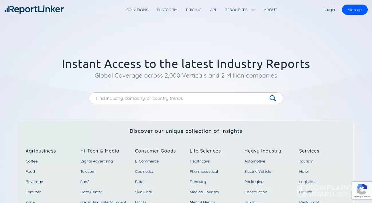 Reportlinker: Reviews, Complaints, Customer Claims | ComplaintsBoard
