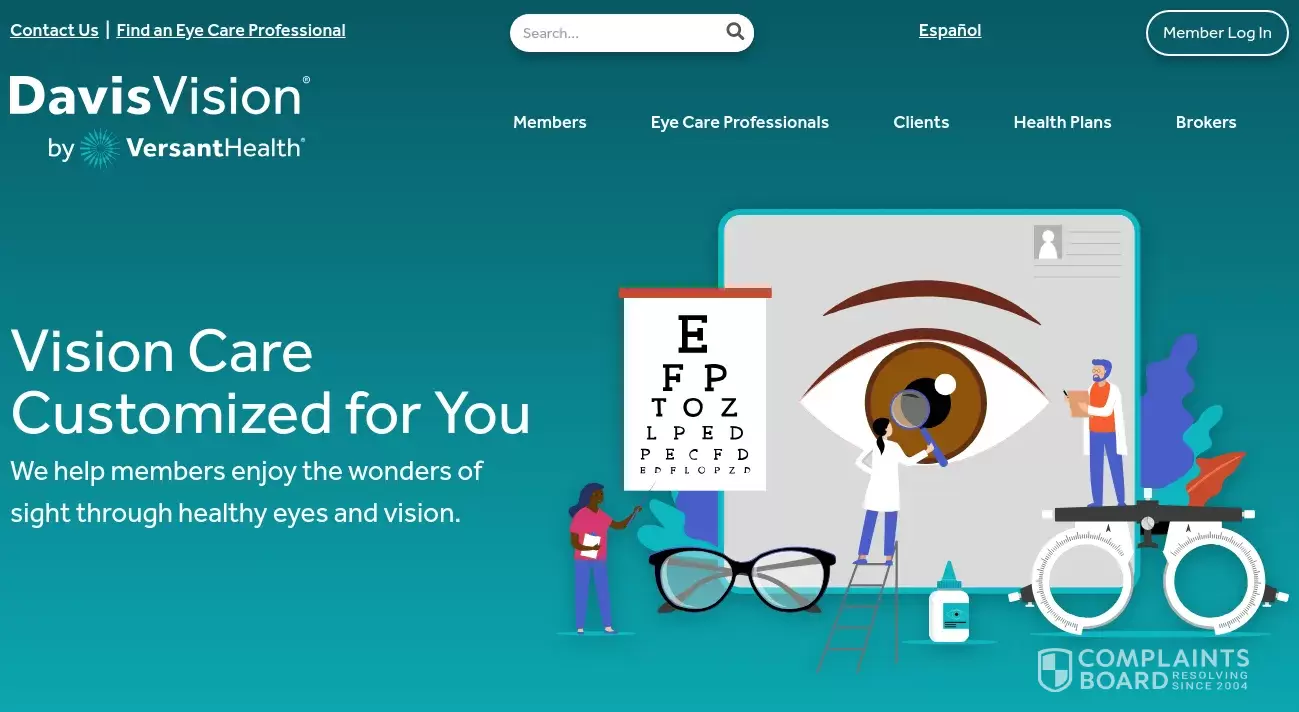 Davis Vision: Reviews, Complaints, Customer Claims | ComplaintsBoard