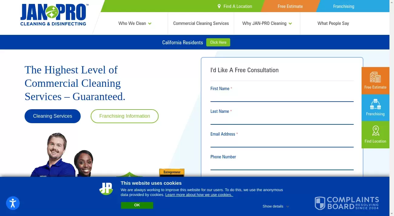 Jan-Pro Franchising Reviews 2024 – All You Need to Know | ComplaintsBoard