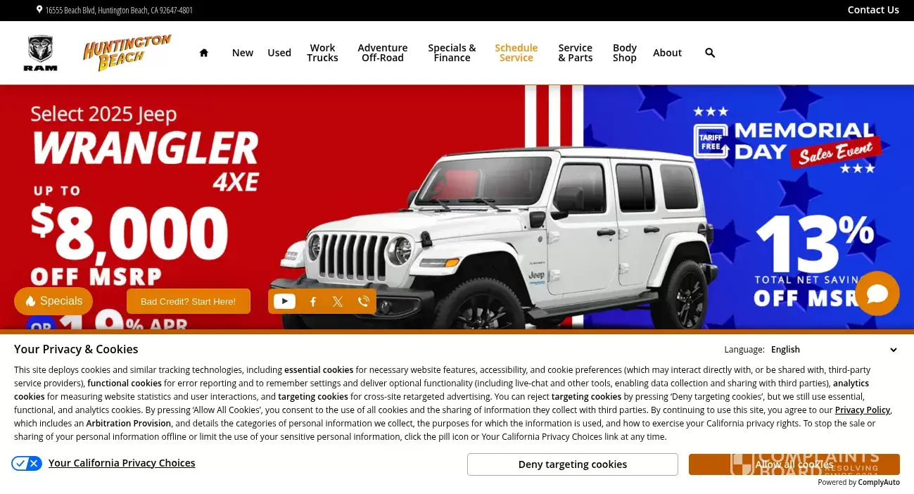 Huntington Beach Chrysler Dodge Jeep Ram Reviews 2024 – All You Need to ...