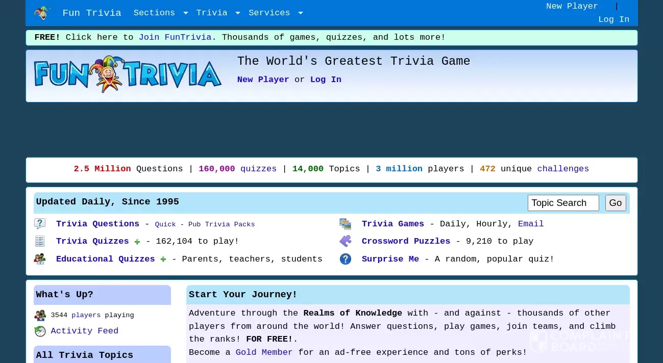 Fun Trivia Reviews 2024 – All You Need to Know | ComplaintsBoard