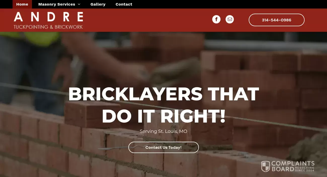 Andre Tuckpointing & Brickwork/Andre Stone and Mason: Complaints ...