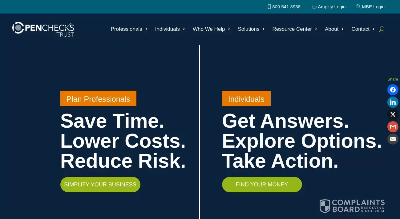 PenChecks Trust Retirement Plan Participants And Administrators Reviews ...