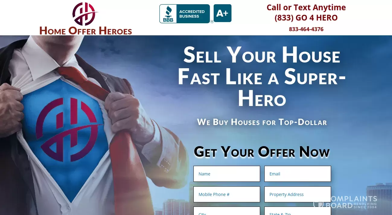 Home Offer Heroes Reviews 2024 – All You Need to Know | ComplaintsBoard